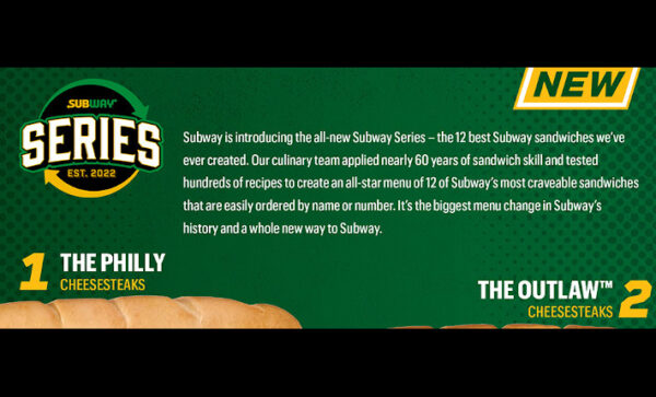 Subway® announces ‘The Subway Series’ - horecatrends.com